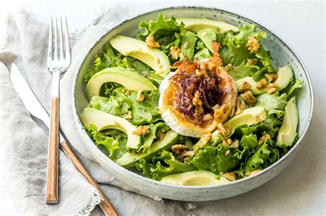 Avocado Chevre Chaud Salat Avocadobanane