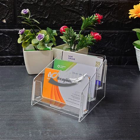 Jual Tempat Kartu Nama Akrilik Acrylic Business Card Display Knock