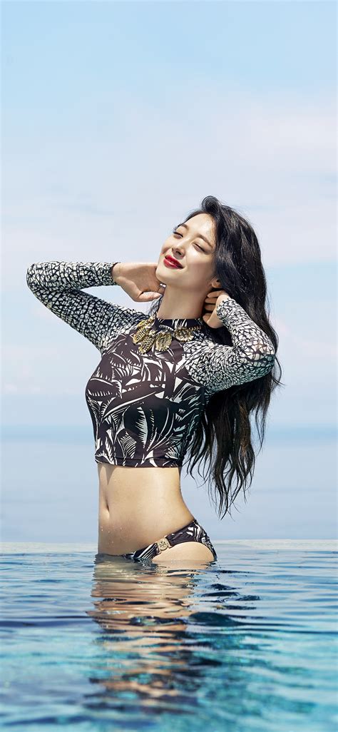 Hf Sulli Bikini Pool Kpop Sexy Idol Beach Papers Co