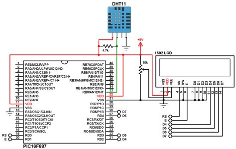 Interfacing Pic16f887 With Dht11 Sensor Images And Photos Finder