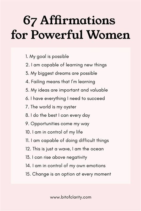 Best 67 Affirmations For Powerful Women Artofit