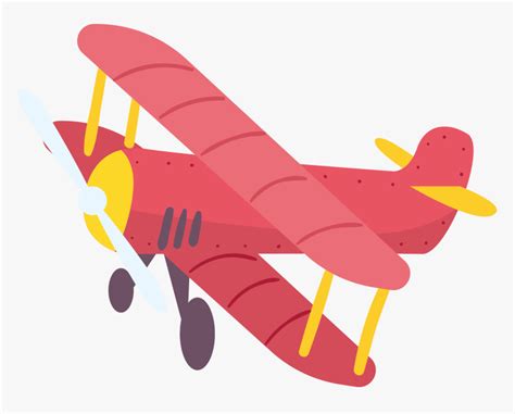 Airplane Aircraft Cartoon Illustration Vintage Airplane Clipart Png