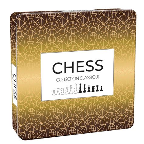 Coffre en métal jeu d Echecs pour seniors