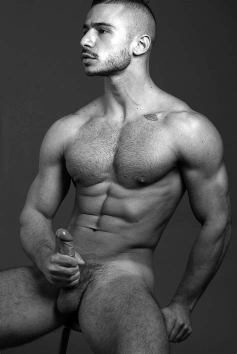 Sexy Hunk Paolo Bellucci Gets His Long Uncut Cock Out HUNK Magazine