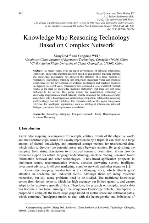 pdf knowledge map reasoning technology based on complex network