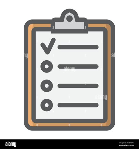 Checklist Filled Outline Icon Clipboard And Note Checkmark Sign
