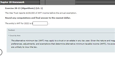Solved Exercise 28 13 Algorithmic LO 1 The Wes Trust Chegg