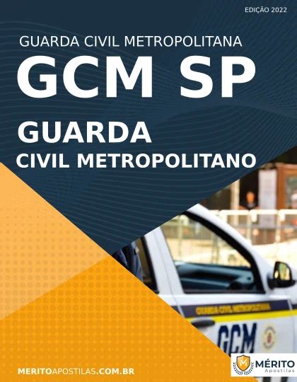 Apostila Guarda Civil Metropolitano Concurso GCM SP 2022 Mérito Apostilas