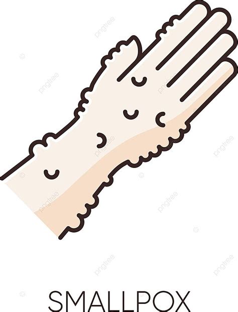 Contagious Smallpox Rash Icon Rash Variola Line Vector Rash Variola