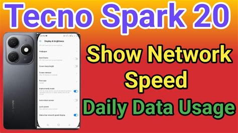Tecno Spark 20 Enable Daily Data Usage Setting How To Show Daily Data