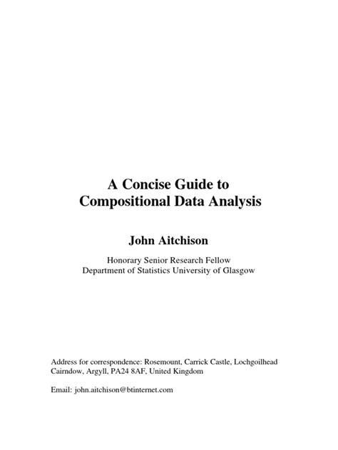 a concise guide to compositional data analysis pdf data analysis statistics
