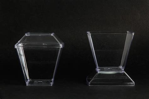 Pote Acrilico Ml Pic Square Cristal C Tampa Unids
