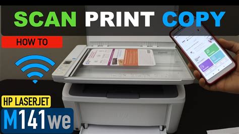 How To Copy Print Scan With HP LaserJet M141we Printer YouTube