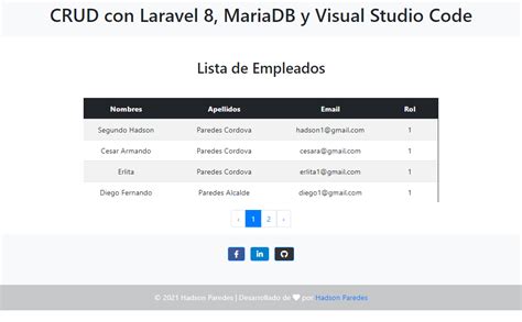 Crud Con Laravel Mariadb Y Visual Studio Code Ra Parte