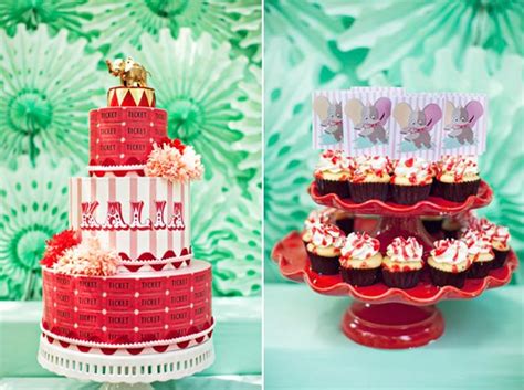Girly Dumbo Circus First Birthday Party Pretty My Party
