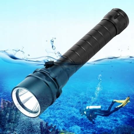 Latarka PODWODNA do nurkowania WODOODPORNA 50M LED Sprzęt foto