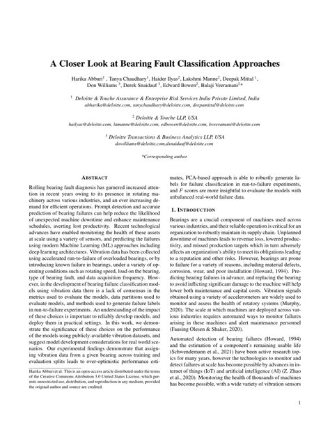 pdf a closer look at bearing fault classification approaches