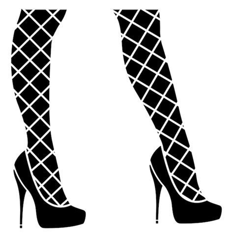 Piernas Femeninas En Vector De Silueta De Zapatos De Tac N Alto