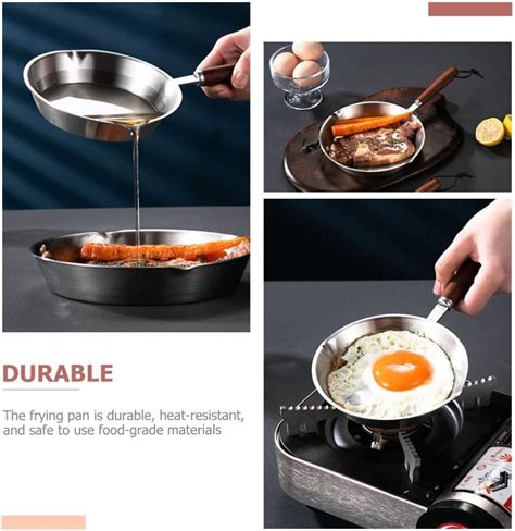Cabilock Sartén pequeña para huevos 5 unidades mini sartén de acero