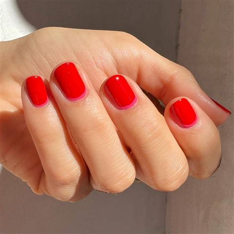 Top M S De Im Genes Sobre U As Acrilicas Cortas Color Rojo El