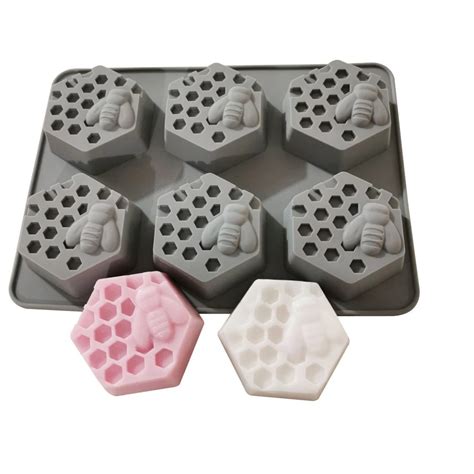Molde De Silicone Para Sab O De Abelha Cavidades F Cil De