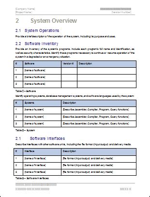 Operations Guide Template Ms Word Excel Templates Forms
