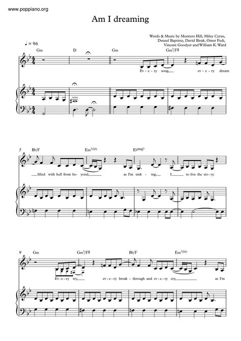 Lil Nas X Miley Cyrus Am I Dreaming Sheet Music Pdf Free Score