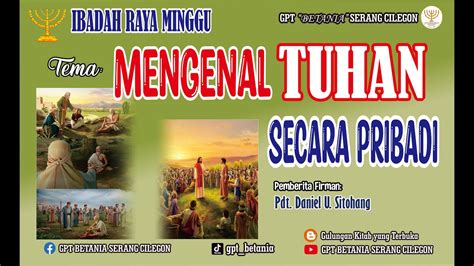 Ibadah Raya Minggu Januari Pdt Daniel U Sitohang Youtube