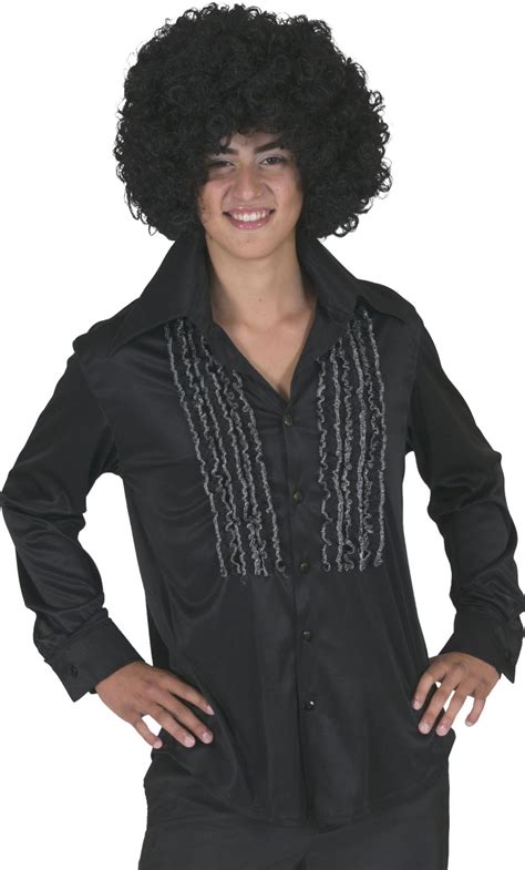 Chemise disco noire Déguisement adulte homme v19610 Atelier Mascarade