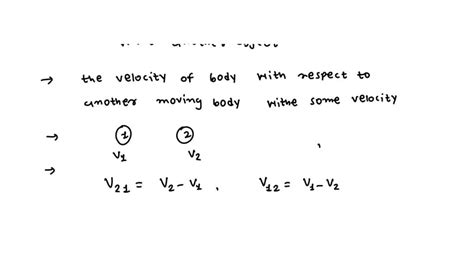 solved define relative velocity of on object with respect to another draw position time
