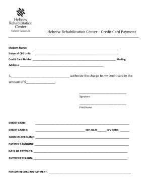 Fillable Online CPE Credit Card Payment Form Fax Email Print PdfFiller