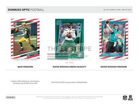 NFL 2021 Panini Donruss Optic Football Jumbo Value Pack Three Stripe