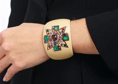 Iconic Chanel Cuff Bearing Maltese Cross Sells For 400 000 At Auction