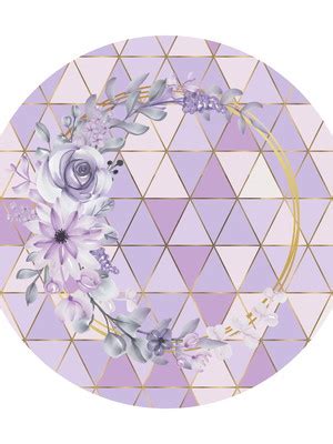 Painel Redondo Flores Glitter Fundo Preto 170cm Veste Mais Compre