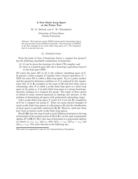 pdf a new finite loop space at the prime two