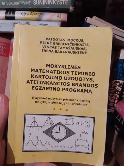 Mokyklinės matematikos teminio kartojimo užduotys Vaidotas Mockus knyga