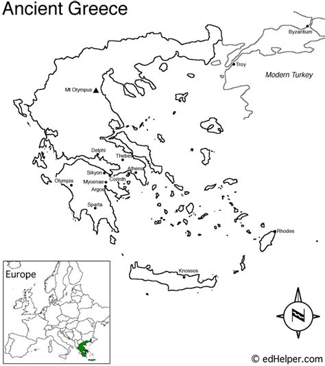 Outline Map Of Ancient Greece