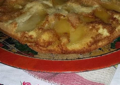 Torta invertida de manzana fácil y económica Receta de Nadia Cookpad