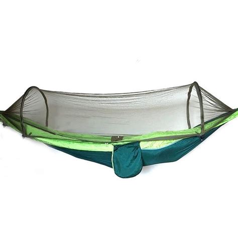 Extérieur Portable Léger Nylon Hamac Hamac Avec Moustiquaire Nylon