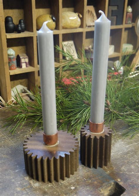 Kerzenständer 2 er Set Industriedesign Loft Upcycling Etsy