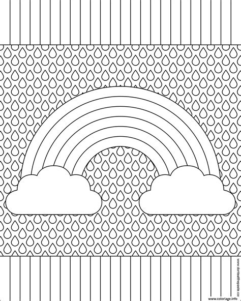Coloriage Arc En Ciel Mandala JeColorie