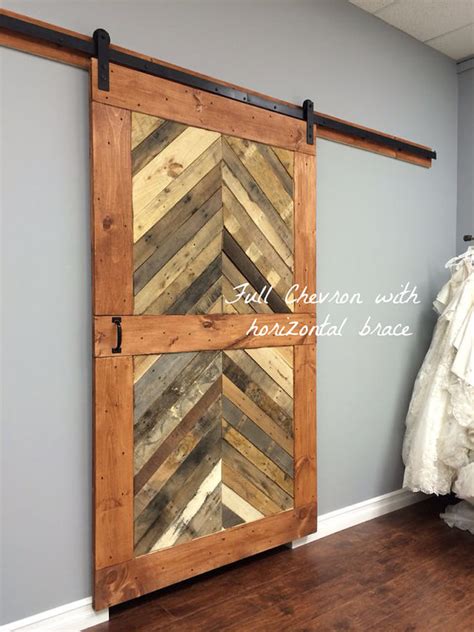 Rustic Chic Chevron Sliding Barn Door Etsy Artofit