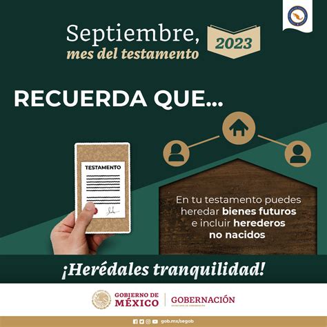 Testamento Mes Del Testamento Gobierno Gob Mx