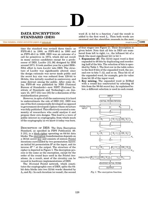 data encryption standard des pdf cryptography cryptanalysis