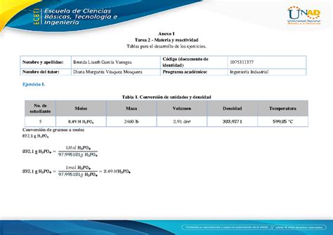 Tarea 2 Materia Y Reactividad Brenda Garcia Anexo 1 Tarea 2
