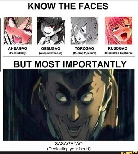 Know The Faces Faces Aheagao Gesugao Torogao Kusogao Fucked Silly Warped Evilness Melting