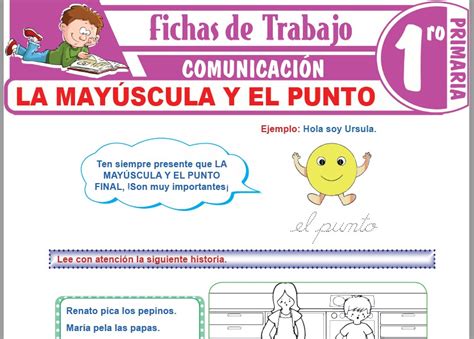 Uso De Las Mayúsculas Primera Parte Para Quinto Grado De Primaria