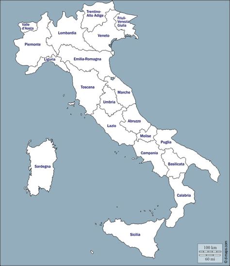 Italia Mappa Gratuita Mappa Muta Gratuita Cartina Muta Gratuita