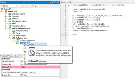 aprende a buscar y aprovechar un archivo de script en ansys con python
