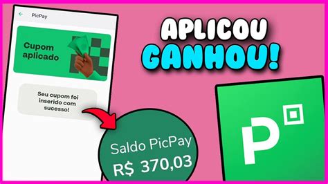 CUPONS LIMITADOS 5 CUPONS DO PICPAY PARA VC GANHAR DINHEIRO 2022